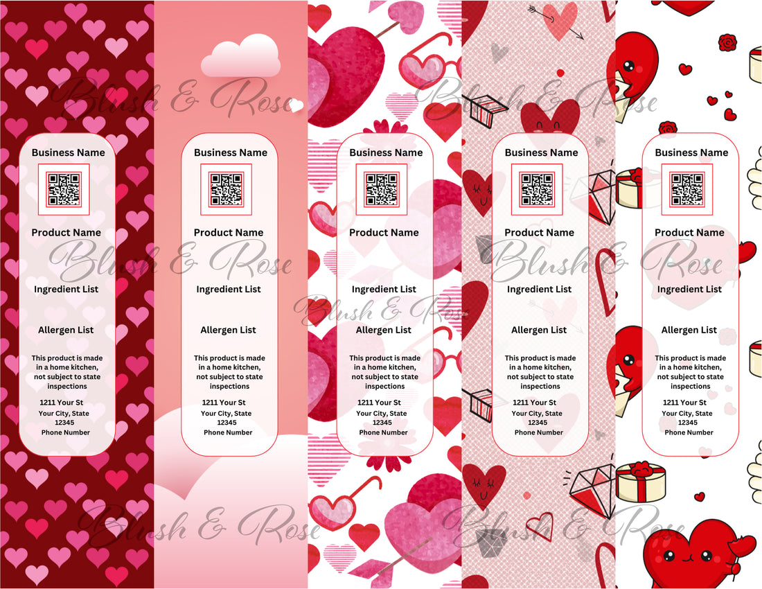 Valentines Day Mini Cake Tin Labels – Morganrells Cake and Baking ...