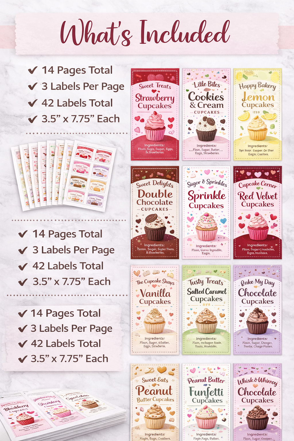 Cupcake Box Label Template | Editable Canva, Cottage Food (Digital Dow ...